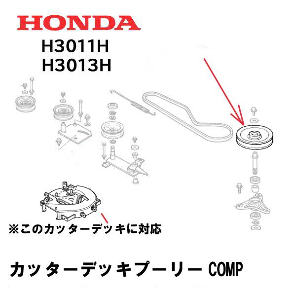 ホンダ 純正 ブレードベルト用 カッターデッキプーリーCOMP刈刃回転用プーリー※シングルブレード用適合機種芝刈機：H3011H 2000001〜H3013H 2000001〜