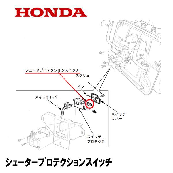 ホンダ 芝刈機用　シュータープロテクションスイッチスイッチのみとなります。※オプションパック・スイッチカバー・スイッチプロテクター・スイッチレバー・ピン・スクリュー適合機種：HF2417K4 2200001〜2999999 HF2417K5...