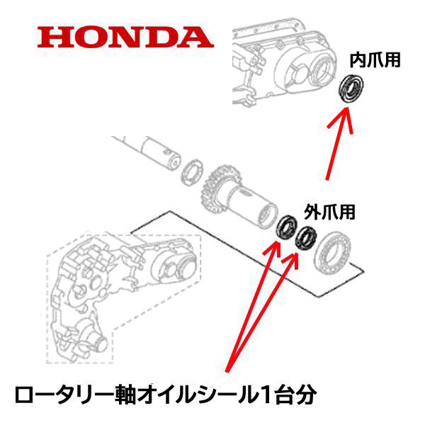 ホンダ 耕うん機　・ローター軸（外爪用）オイルシール 4個(片側２個使用) オイルシール 25X35X6・ローター軸（内爪用）オイルシール ２個 オイルシール 40X55X7適合機種：FU450FU450HFU650FU650H  FU75...