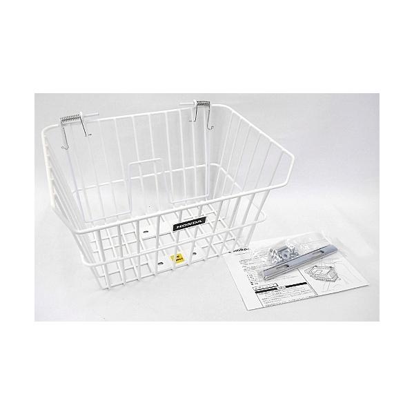 バネ付き荷物押えバーを標準装備。走行中の荷物の飛び出し低減に威力を発揮します。[メーカー]ホンダ純正[メーカー品番]　08L70-K88-J00ZJ （ホワイト）　[サイズ]（開口部）前幅330mm×後幅330mm×奥行240mm（底部）前...