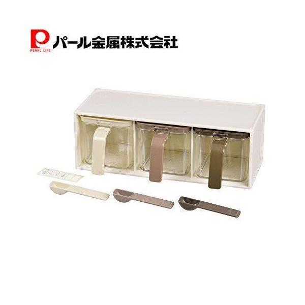 【商品概要】パターン(種類):3個組塩や砂糖などの調味料を入れるのに便利なストッカーです。【スペック】製品サイズ:(約)幅310×奥行155×高さ110mm製品重量:(約)800g材質:ストッカー・ケース/ポリスチレン(耐熱温度70度、耐冷...