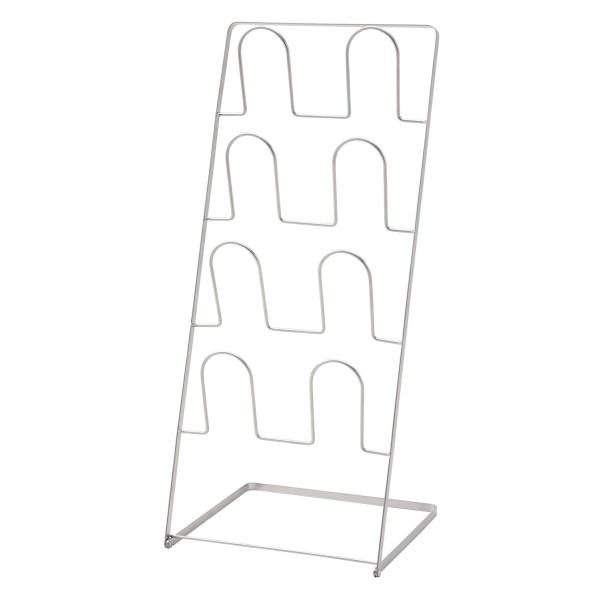 製品サイズ:(約)幅26×奥行24×高さ47cm 製品重量:(約)0.8kg 素材・材質:本体：スチール（粉体塗装） 生産国:中国 折りたたみできるスチール製のスリッパラックです。 機能的かつシンプルデザインですっきり収納できます。 大きめ...