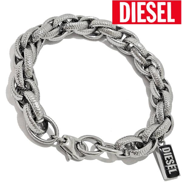 ◆◆≪商品スペック≫◆◆DIESELディーゼルブレスレットブレスDX1514040メンズ並行輸入品●腕周り：(約)18.5cm - 20cm●チェーン幅：(約)11mm●ロゴチャームサイズ：(約)8mm×14.5mm×3mm【注意】ロゴチャ...