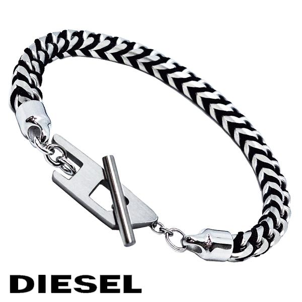 お誕生日　バレンタインデー　クリスマス　就職祝い　入学祝い　結婚記念日　父の日のプレゼントにおすすめ◆◆≪商品スペック≫◆◆DIESELディーゼルブレスレットDX1540040メンズ●トップＤマークサイズ：10mm×32mm×3mm（最大部...