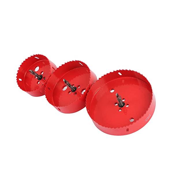 【大きいサイズを激選！100mm・125mm・150mm 大型サイズのホールソー3本セット】使用頻度の高い直径100mm・125mm・150mmの大型ホールソーを各1本3本セットにしました。単品での購入より経済的！1セット持っておくと便利な...