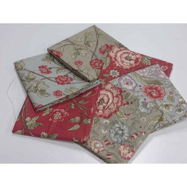 MODAのFrench Genera フレンチジェネラルのいろんな柄が6枚セットになってお得です。パッチワークや小物つくりにぴったりで同じ雰囲気のプリントなので使いやすいです。画像の生地はたたんだ状態で一辺が約１３ｃｍくらいです。★生地サイ...