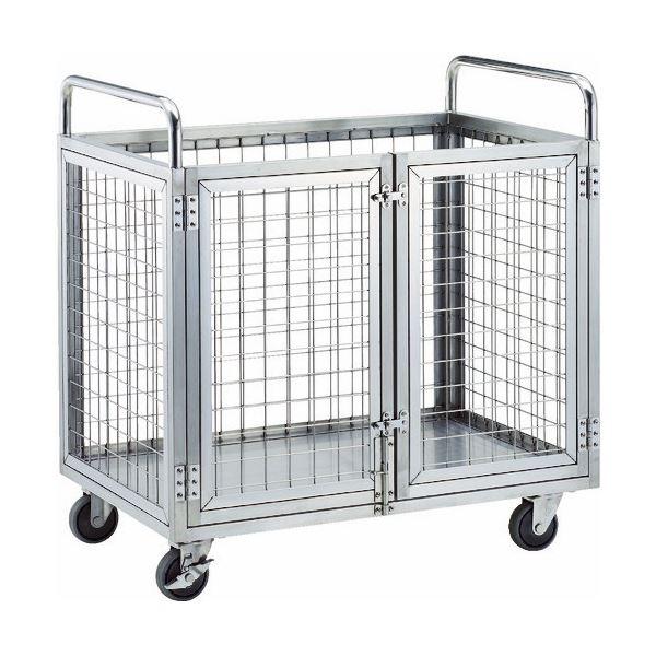 こちらは「お取り寄せによる問屋直送商品」となります。お取り寄せ先との在庫確認は適時行っておりますが、ごく稀にご注文後に出荷元にて欠品が判明する場合がございます。【商品名】 TRUSCO ステンレス製網台車 900×600×960mm 観音開...