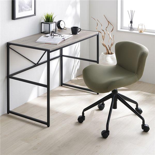 こちらは「お取り寄せによる問屋直送商品」となります。お取り寄せ先との在庫確認は適時行っておりますが、ごく稀にご注文後に出荷元にて欠品が判明する場合がございます。【商品名】 〔2点セット〕 デスクチェア スエード調生地 モスグリーン ブラック...
