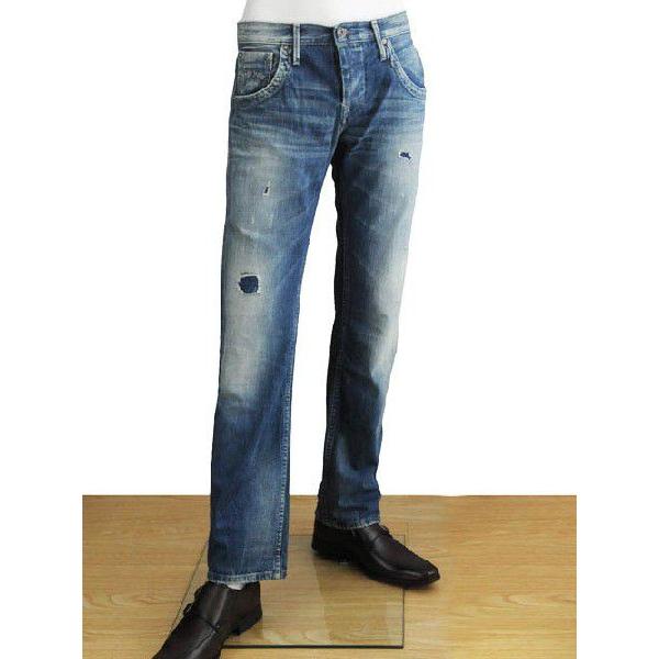 ざっくりした、ゆるめのシルエットダメージ感がGOOD！ 5ポケット、ジップフライ、バックにレザーパッチ。ロンドン発の、セレブ、著名人に愛されています。最近では、映画「G.I.ジョー」で、出演されていた、シエナ・ミラーが、プライベートで履いて...