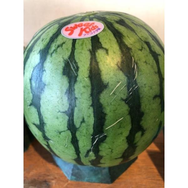 小ぶりで皮が薄く、大玉より甘みが強いのが特徴で、口いっぱいに果汁がひろがり、シャリシャリ感も抜群です。食べる前に冷蔵庫で1〜2時間ほど冷やしてから食べると甘みが増すのでオススメです。