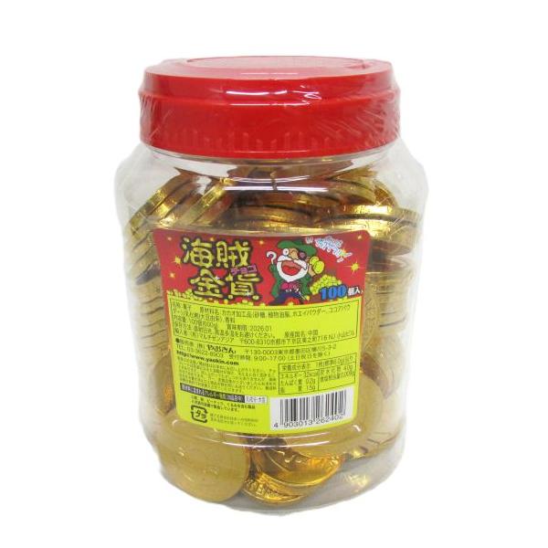 キラキラの金貨チョコ！●発売元　(株)やおきん●原材料名　砂糖、ココアバター、全粉乳、カカオマス／乳化剤(大豆由来)●保存方法　直射日光、高温多湿を避け、28℃以下で保存してください。●内容量　100枚(600ｇ)