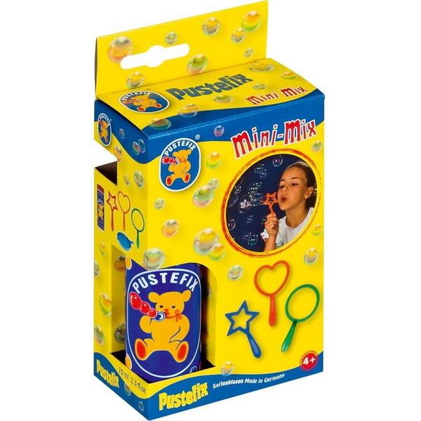 ドイツ、プステフィックス社のシャボン玉セット。バブルリング、液受け平皿、シャボン液が付属。バブルリングは、ハート、丸、星型が各1つずつ、計3つ。1セットで3人が遊べます。パッケージ画像のように吹いて遊ぶだけでなく、空中でリングを動かすことで...