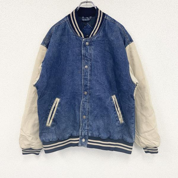 ■商品情報【管理番号】00009470【ブランド】no brand/ノーブランド【アイテム】スタジャン【対象】ユニセックス【重量】900g【素材】コットン【表記サイズ】M【付属品】なし【商品説明】【サイズ】→M身幅→64着丈（後ろ丈）→66...