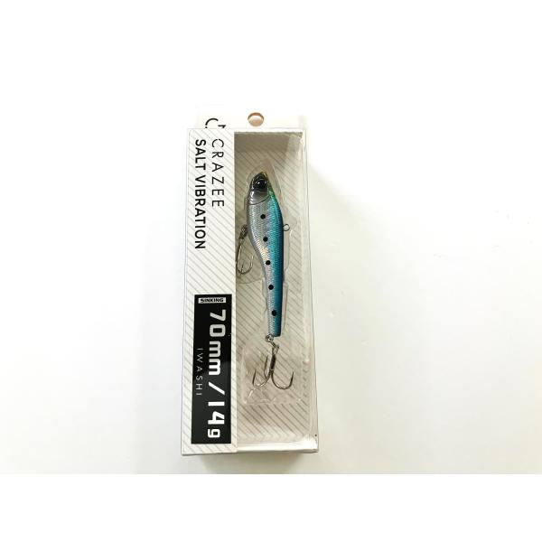 アルファタックルクレイジー　ソルトバイブレーション　70mm 14g　です。定番ルアースリム系バイブレーション！！《フック付》あらゆる条件を踏まえ、ソルトウォータールアーとしての機能を徹底追求した「海のバイブレーション」。リトリーブスピード...