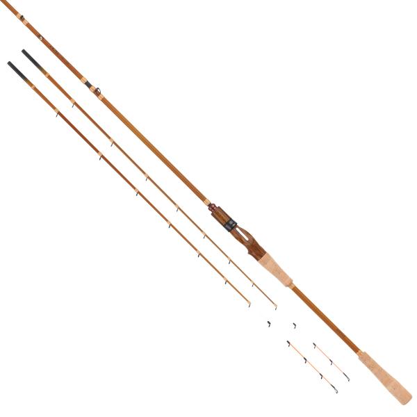アルファタックル朝凪 15/40-160/190 alphatackle　です。15号・40号、二つの穂先を備え、さらにエクステンションバットの組み替えによって1.6m／1.9mの全長切り替えが可能。釣り場・魚種・仕掛に応じた最適なバランス...