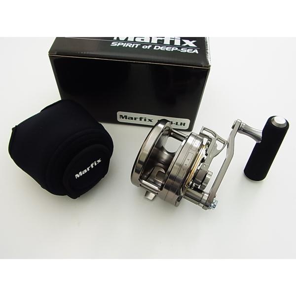 MARFIX マーフィックス両軸リール LN4-LH 左巻き　です。温故知新ジギングリール「Marfix」装いを新たに、徹底的な軽量化従来のMarfix N4が誇る「頑丈さ」「シンプルな構造」「ドラグの良さ」を継承しつつ、軽量化とそれに伴う...