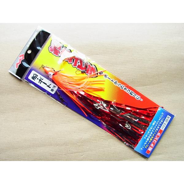 マルシン漁具 船タコビラ　です。船・ボートからのタコ釣りに！！アタリが少ない場合は、ティンセル部分を手でクシャクシャにしてアピール度をアップさせて下さい。ハリス：20号全長：約25cm（タコベイト：約11.5cm）＊こちらの商品、１個あたり...