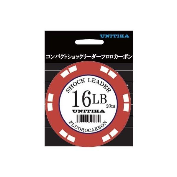 ユニチカコンパクトショックリーダー フロロカーボン 20m 16lb　です。ソフトで高感度のフロロカーボン！！ノットシステムが組みやすくPEラインとの相性も抜群。優れた耐摩耗性と高感度を両立。■TEST lb：16lb■参考号数：4号■巻き...