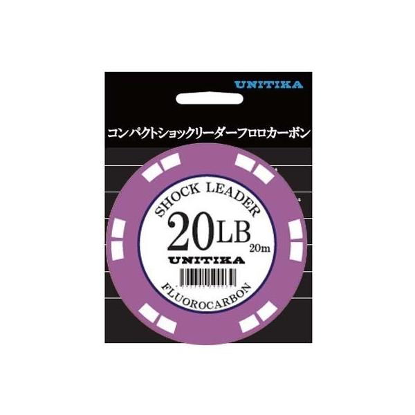 ユニチカコンパクトショックリーダー フロロカーボン 20m 20lb　です。ソフトで高感度のフロロカーボン！！ノットシステムが組みやすくPEラインとの相性も抜群。優れた耐摩耗性と高感度を両立。■TEST lb：20lb■参考号数：5号■巻き...
