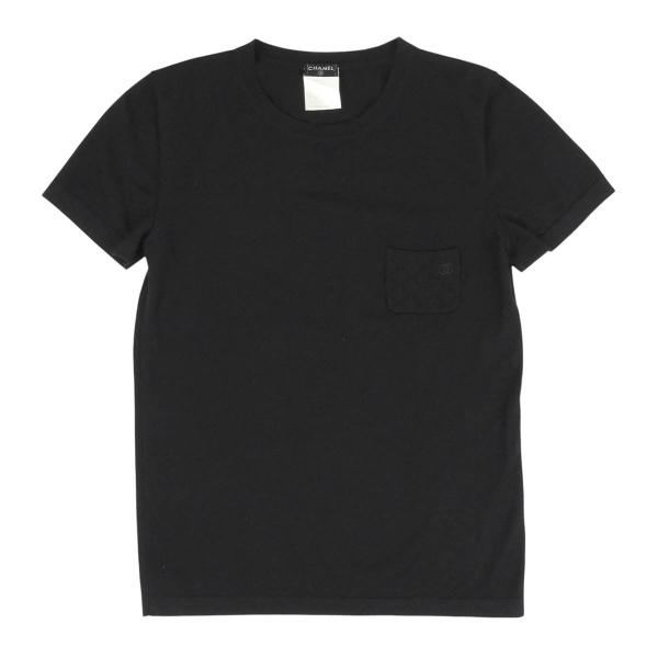 [商品番号] 281500[ブランド名] シャネル[商品名] ココマーク マトラッセ ポケット ショートスリーブ ニット レディース[付属品] [型番] P26288V01905[サイズ] 42 着丈約57.5cm 肩幅約37.5cm 身幅...