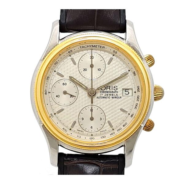 [商品番号] 282787[ブランド] オリス[モデル] クロノグラフ メンズ[付属品] 箱[型番] 7415[ケースサイズ] 約38mm[腕回り] 約16cm〜約20.5cm[ケース素材] ステンレススティール ゴールドメッキ[バンド（ベ...