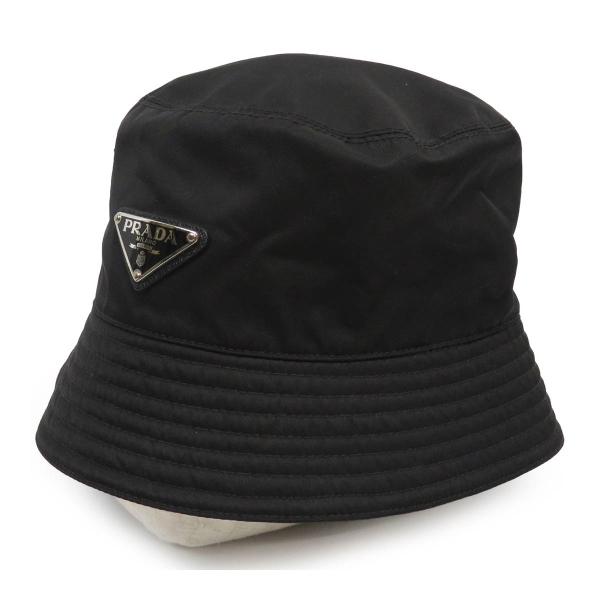 [商品番号] 292664[ブランド名] プラダ[商品名] Re-Nylon バケットハット ユニセックス[付属品] 布袋（シミあり）[型番] 1HC137 2DMI[サイズ] S 57cm[素材] [重量] [商品仕様] [カラー] ブラ...