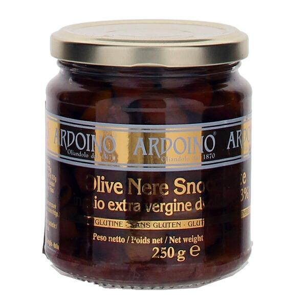 アルドイノ ブラックオリーブ オイル漬け ネーレ (種なし) 【内容量】250g 【名称】オリーブ・オリーブ油漬け 【原材料名】オリーブ、オリーブ油、食塩/pH調整剤 【保存方法】高温多湿及び直射日光を避け常温で保存して下さい 【原産国名】...