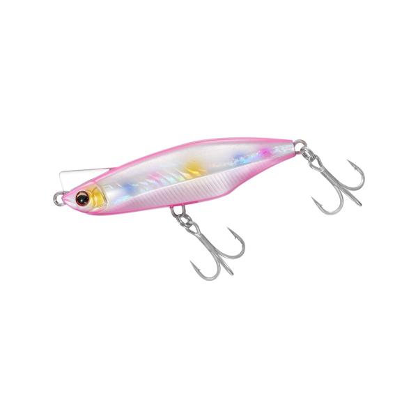 商品名：オーバードライブ 65S カラー： アデルヒラメピンクマーブルサイズ：65mm標準自重（ｇ）：28有効レンジ（ｍ）：約0.5-〜∞標準装備フック：＃8標準装備リング＃2アクション：ワイドテールスイング&amp;イレギュラーロールタイ...