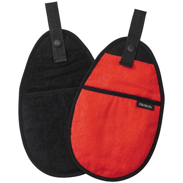 ダイワ フィッシングタオルDA-9200カラー：レッド・袋状ポケットになっているので魚つかみ用としても便利。・タオル全長29.5cm、ポケット全長17cmで手を入れ易い設計。・ヒモ部分をベルトに引っかけて留めるとちょうど良い長さ。・取り付け...