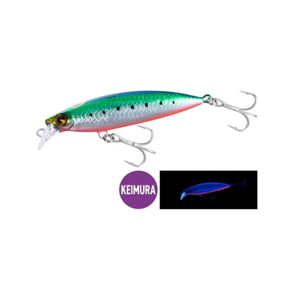 ・カラー：キョウリンイワシK・サイズ（mm）：80・自重（g）：23・タイプ：ヘビーシンキング・フックサイズ： #4x280mmというコンパクトシルエットながら、ジェットブースト搭載で広大なサーフでも安定した飛距離を実現しています。