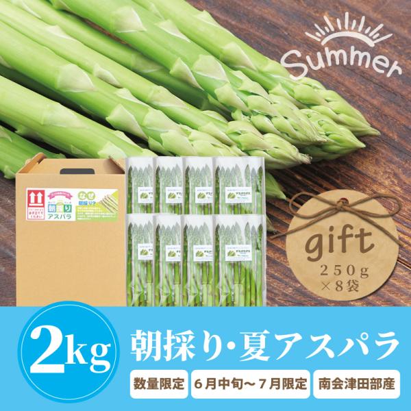 なぜ朝採りなのか皆さんはご存じですか？日差しの強い日中は葉から多くの水分が蒸発してしまいますが夜間が逆に水分を体内に溜め込んでいるので、日が昇る直前が一番みずみずしい状態なのです。夏のアスパラは立茎栽培となり、良い茎をグングン伸ばして光合成...