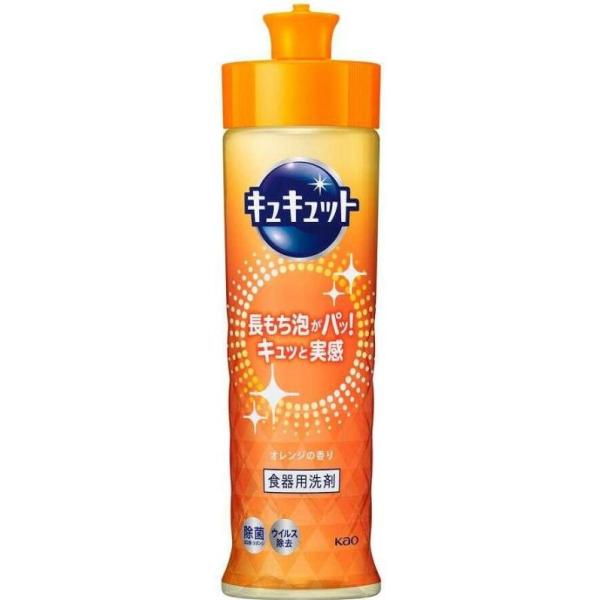 長持ち泡がすすいだ瞬間一気にパッ！・油汚れに強い・サッと泡切れ・手にやさしい・除菌　ウイルス除去オレンジオイル配合（香料中）本体220mL　オレンジの香り花王（株）