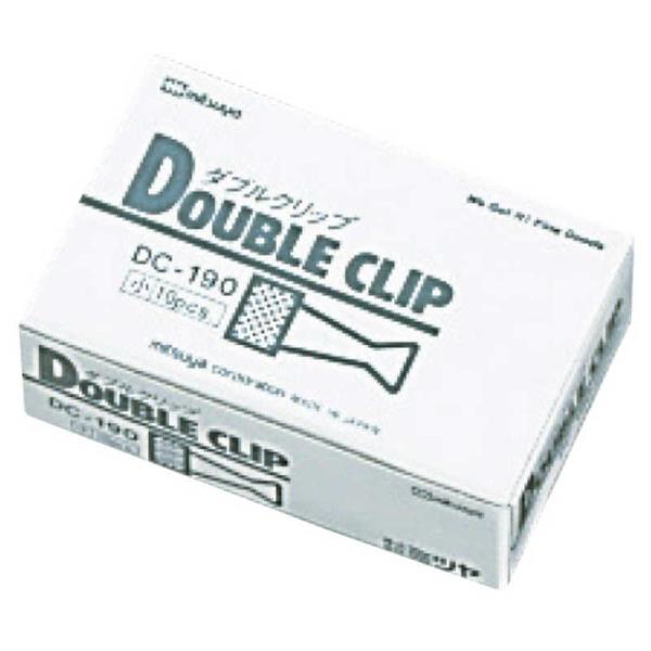 ミツヤ ダブルクリップ小10本 DC-190 ●寸法：挟み口19mm●材質：鋼鈑、鋼線●包装：紙箱入り●色：本体／黒、アーム／シルバークリックポスト配送 商品20個まで1個口宅配便配送の場合はいくつでも1個分