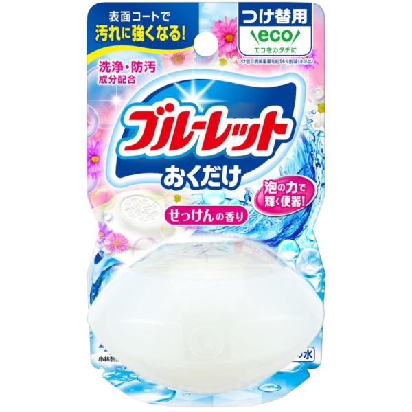 洗浄・防汚成分を配合。流すたびに便器表面をコートし、汚れの付着を抑えます。泡立ちながら、汚れを洗い流します。※使用環境・汚れの程度により、効果が異なることがあります。※水の流れない部分の汚れは落ちません。香りがトイレ空間を爽やかにします。便...