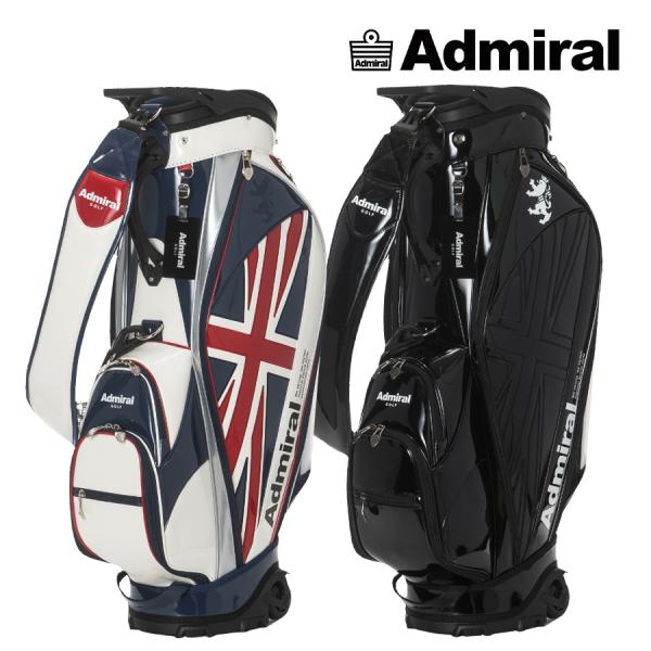 ■商品説明キャスター付きのキャディバッグ。エナメル生地を使用。大きいユニオンジャッグがデザインポイント。キャスター付きとなっており、背面にはキャリーハンドルがある為、運ぶ際も簡単。キャリーハンドルも使用する際、手に干渉しにくいようにハンドル...