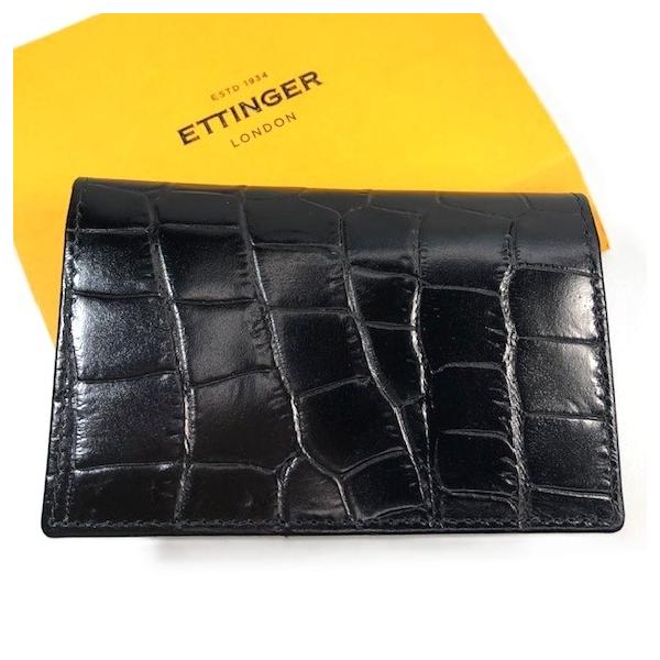 ETTINGER エッティンガー Croco クロコ カードホルダー 名刺入れ ■ブランド　：ETTINGER (エッティンガ―)■素材　　　：牛革■サイズ　　：11.5cm X 7.5cm X 1cm※画像と若干色合いが異なることがありま...
