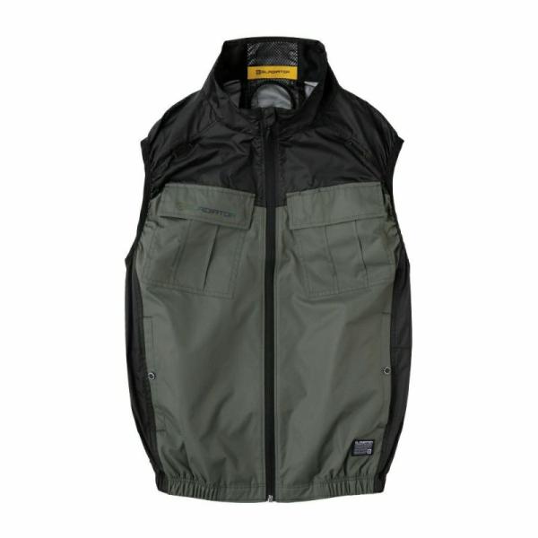 フルハーネス対応でハードな場面で頼れる空調ウェア!シート着座時にファンが邪魔にならないサイドファン仕様。【商品名】ボルトクール 日傘遮熱 ベスト(ペルチェ ネックホール付)【品番】G-4049【サイズ】XS/S/M/L/XL/XXL/3XL...