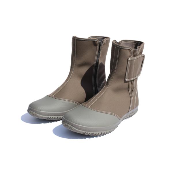 「フィットして動きやすく、可愛いカラーリングの作業靴が欲しい！！」という農家の皆様の声から生まれた”農作業&amp;ガーデニングブーツ”“足の感覚を活かしてしっかり動きたいシーン” にぴったりの作業用シューズ【商品名】実用地下 帆布ミドルワ...