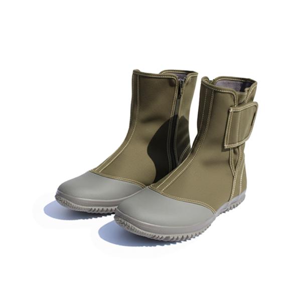 「フィットして動きやすく、可愛いカラーリングの作業靴が欲しい！！」という農家の皆様の声から生まれた”農作業&amp;ガーデニングブーツ”“足の感覚を活かしてしっかり動きたいシーン” にぴったりの作業用シューズ【商品名】実用地下 帆布ミドルワ...