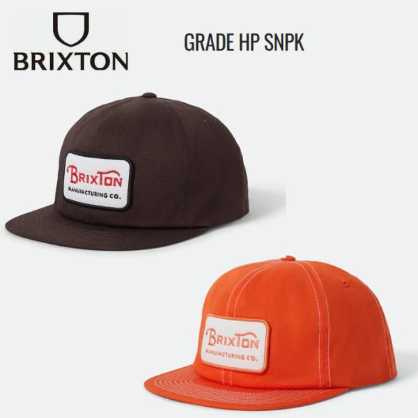 BRIXTON ブリクストンGRADE HP SNPKHP（ハイプロファイル）：フロントが高めで深めの被り心地【DESIGN】過去に絶大の人気を誇ったGRADEロゴデザインが復刻し、深めの被り心地が特徴のハイプロファイルスナップバックに落と...