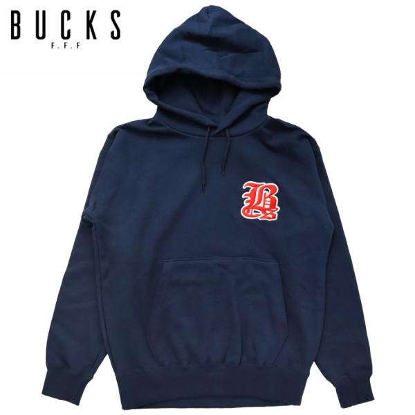 BUCKS B LOGO HOODバックス パーカーフロントの左胸部分にBUCKSの「B」が刺繍されたパーカー。裏パイルでサラッと着られて年中重宝するアイテムです！BUCKS琵琶湖トーナメントシーンで活躍の川崎 了プロと、若手No.1ガイド...
