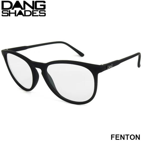 DANG SHADES サングラスFENTON Black Soft x Clear lens重さわずか約16グラム。DANG最軽量のラウンド型フレーム・モデル。細めのテンプルにDANGのメタルロゴを埋め込んだラグジュアリー感のある仕様で、...