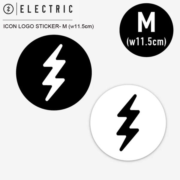 ELECTRIC エレクトリック ステッカーICON LOGO STICKER- M (w11.5cm)【2色展開】MサイズのICON LOGOのステッカー(w11.5cm)屋外で使用するための紫外線や水に強いラミネート加工のステッカーなの...