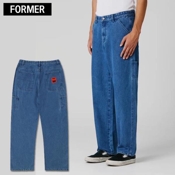 Former フォーマー FORMER DISTEND VT JEAN // WORN BLUEフォーマーのライダーであるジェイク・アンダーソンによるデザイン。ワークウェアのようなデニムは、ヘビーウェイトで丈夫な100％コットンデニムを使用...