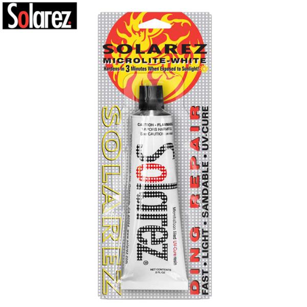 WAHOO SOLAREZ ソーラーレズMICROLITE WHITE マイクロライトホワイト ミニ 0.5oz(ウレタンボード用) 紫外線で硬化する簡易修理剤パウダーフィラー配合軽く白く直したい大きいキズに！超軽量フィラーを配合しているの...