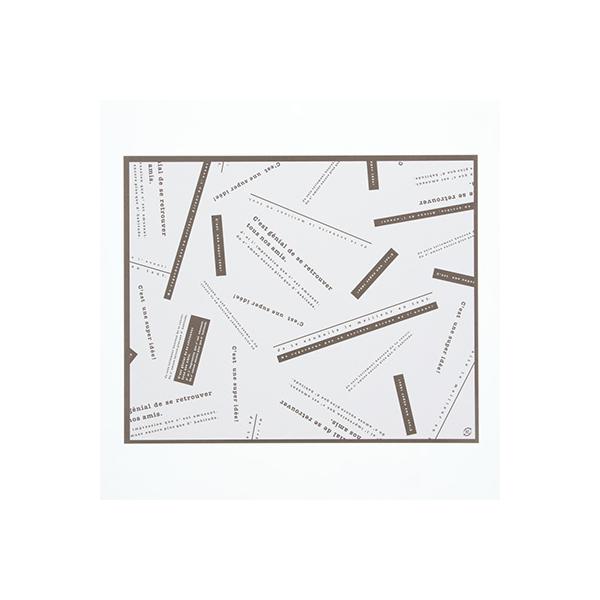 ■商品サイズ：207×255mm　■材　　　質：上質104．7g　■商品説明　：長方形タイプのクレープ用包装紙です。焼き上がったクレープを簡単にくるっと巻いて提供できます。文化祭やお祭りなどのイベントでも大活躍です。●入数：100枚
