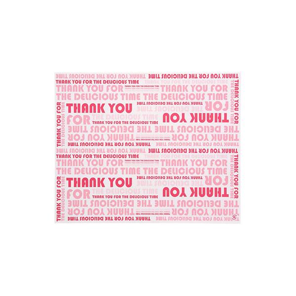 ■商品サイズ：207×255mm　■材　　　質：上質104．7g　■商品説明　：オーソドックスな長方形のクレープ用包装紙です。英字ロゴ入り。●入数：100枚