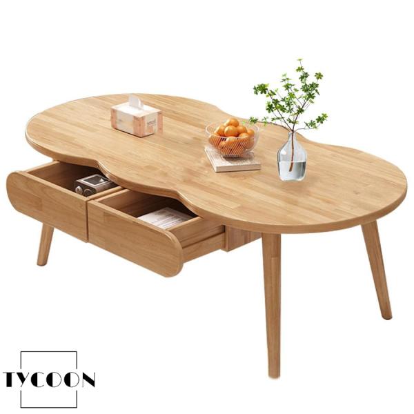 注：各ロットの木材によって、実物の効果に違いがある。気になる人は撮らないでください。【100%無垢材素材】: ローテーブルは天然ラバーウッド製で、頑丈で耐久性があります。 太くなった脚は75kgの重量を支えても揺れることなく安定しています。...