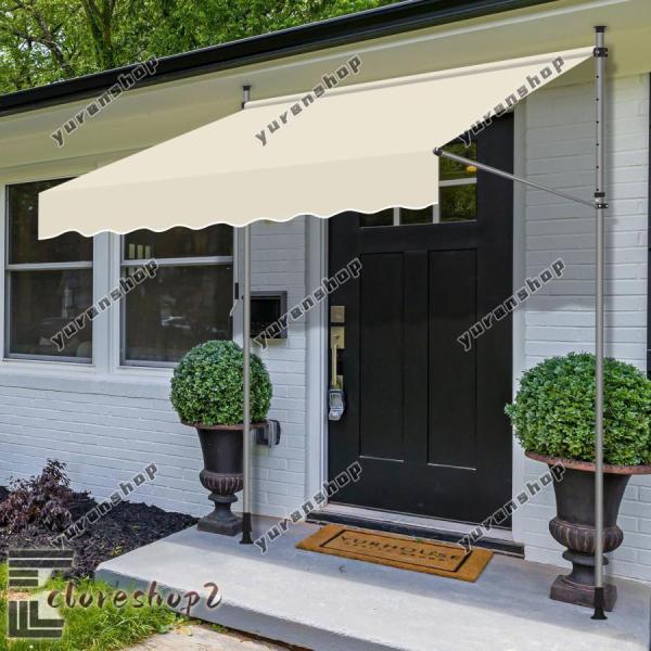 【高品質の素材】突っ張り式サンシェードのフレームは 丈夫な鋼材で作られています。抗紫外線、防汚性、防水性のあるポリエステルとPUコーティングにより、日よけは屋外での使用に最適です。また、生地は洗濯でき、汚れた場合は簡単にクリーニングできます...