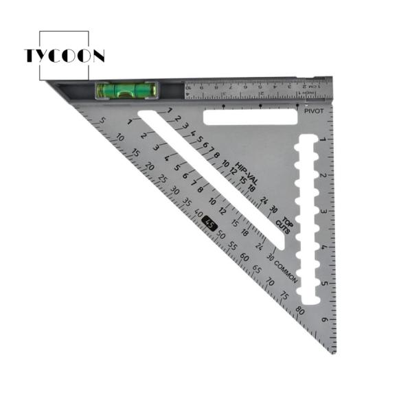 細部へのこだわり：精密で厚いアルミニウム合金で作られたこの大工用トライアングルは、精度を損なうことなく難しい仕事にも対応できます。複数の研磨により、安全で快適な使用のために滑らかな表面が保証されます。高い硬度により、のパフォーマンスが長年に...